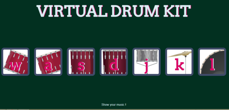 Simple Virtual Drum Kit App in JavaScript Free Source Code | SourceCodester Simple Virtual Drum Kit App in JavaScript Free Source Code | SourceCodester